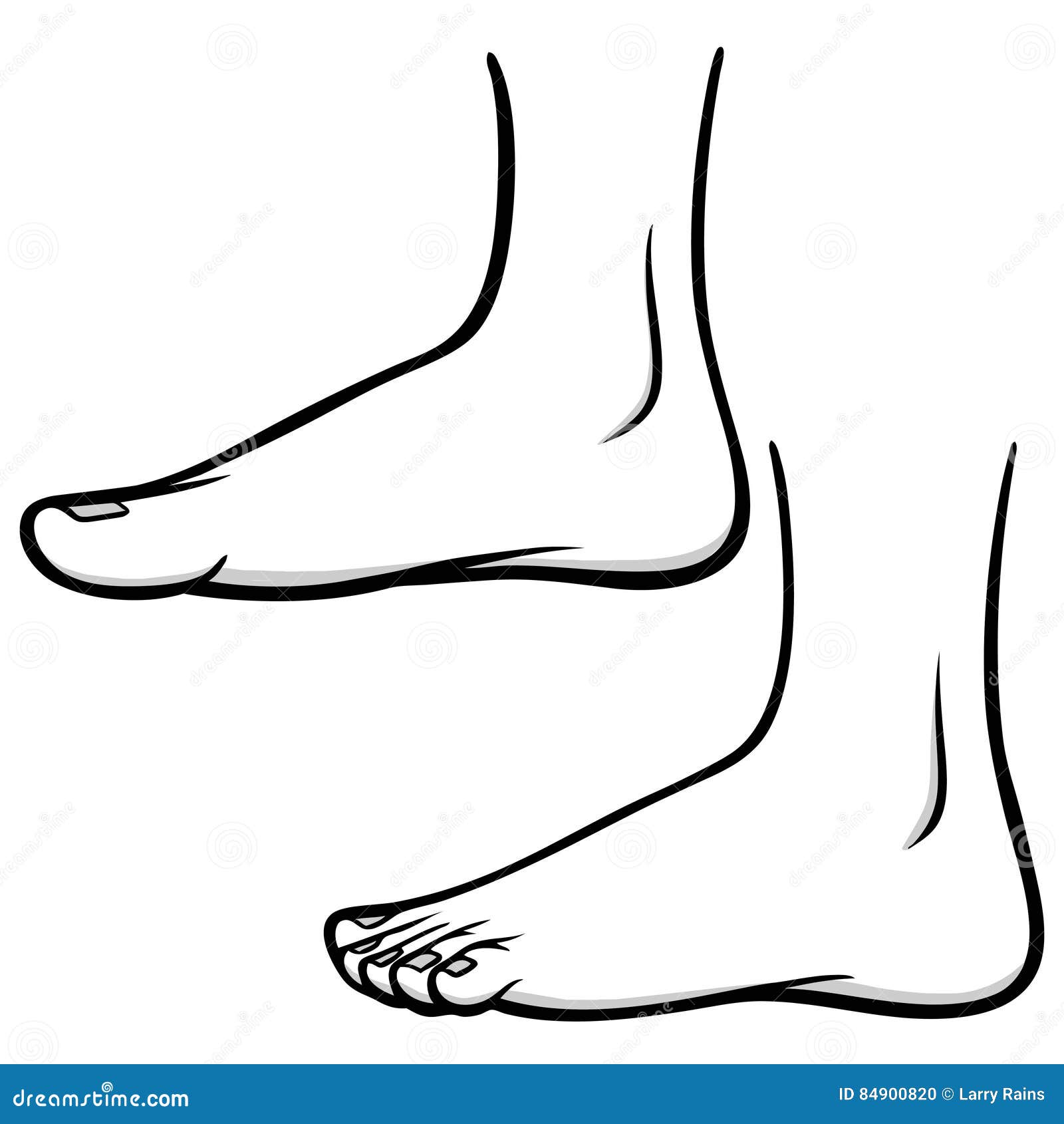 Le Pied Profile L'illustration Illustration de Vecteur - Illustration ...