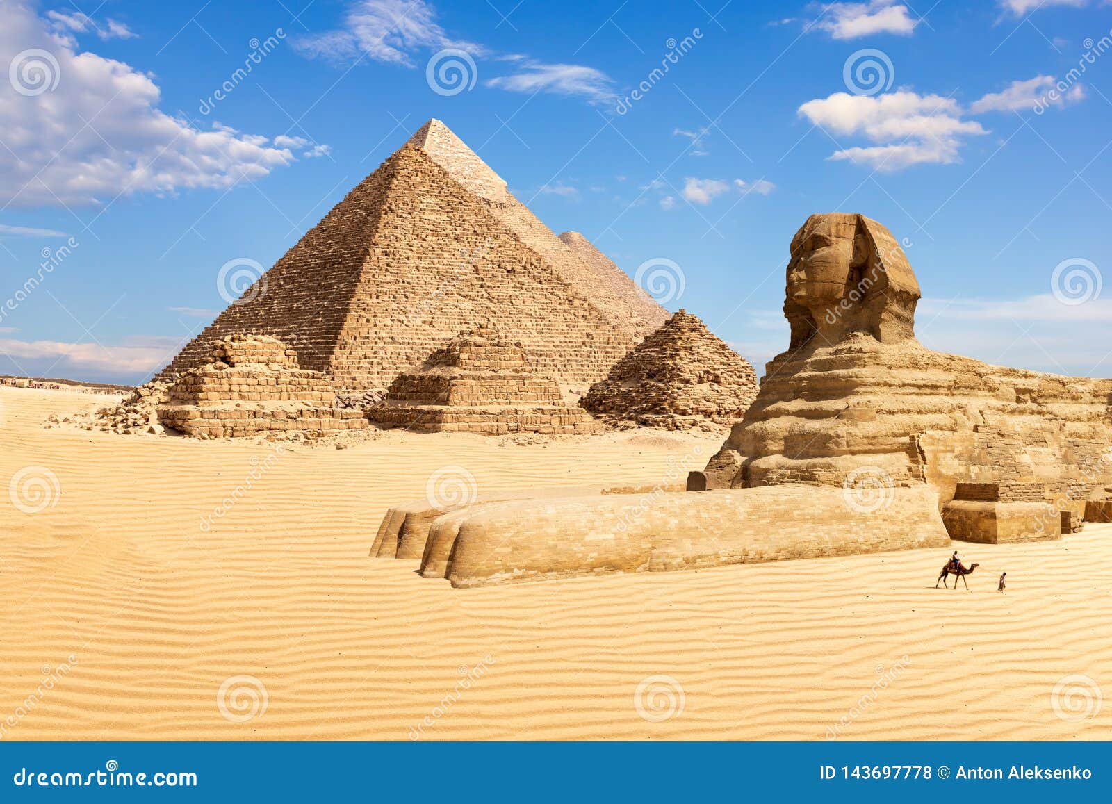 Le Piramidi Di Giza E Della Sfinge, Egitto Fotografia Stock - Immagine ...