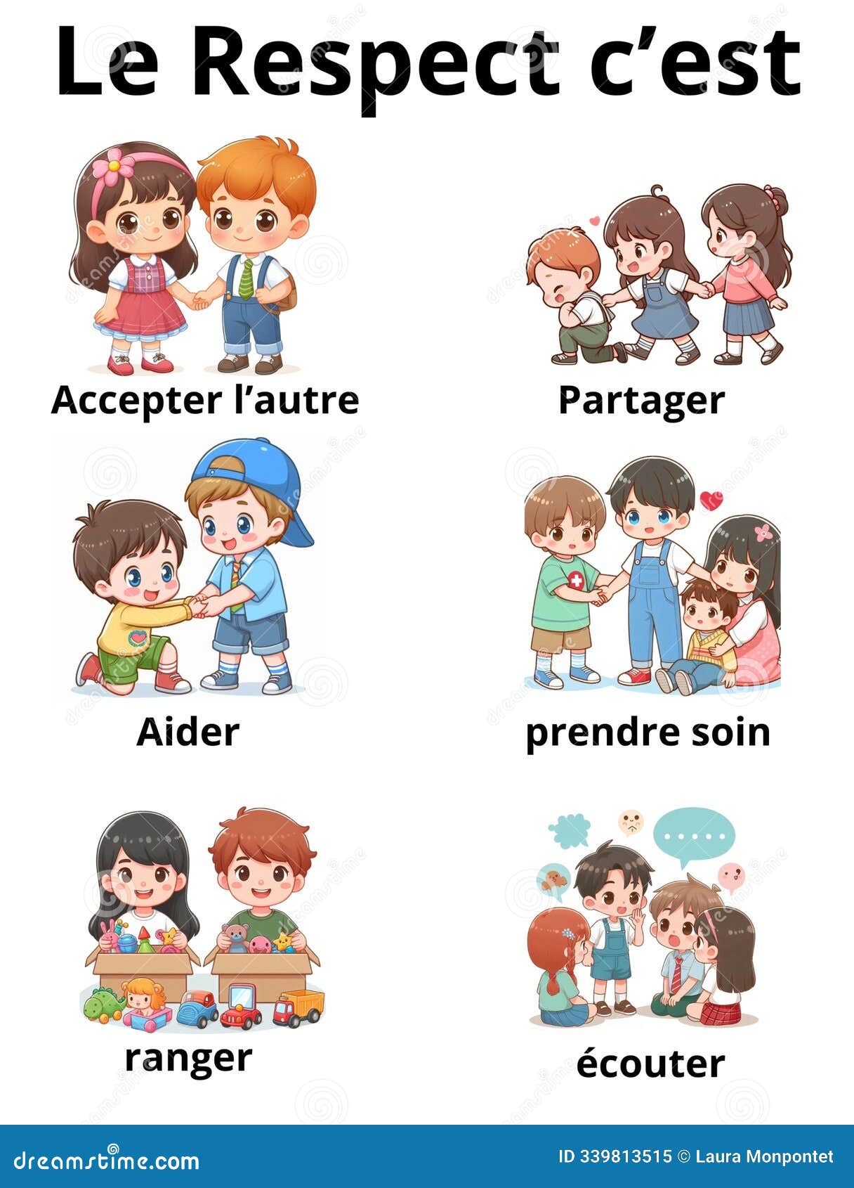 French the Respect is Le Respect Est Stock Illustration - Illustration ...