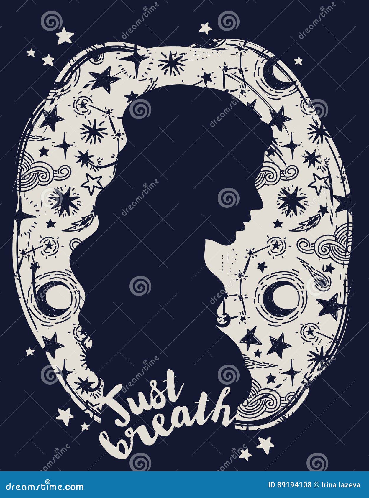 Le ` Respirent Juste L'affiche De ` Illustration de Vecteur ...