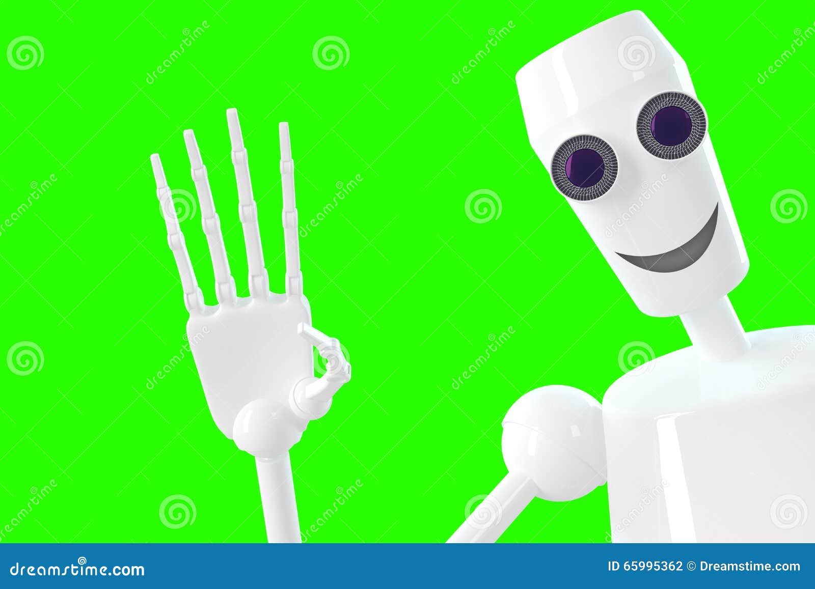 Le Robot Montre Le Geste Salut Illustration Stock - Illustration du ...