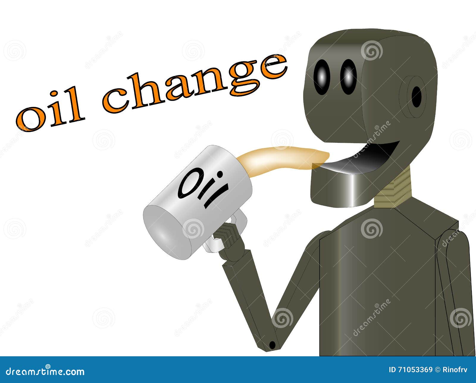 Le Robot Produit Le Changement D'huile Illustration Stock ...