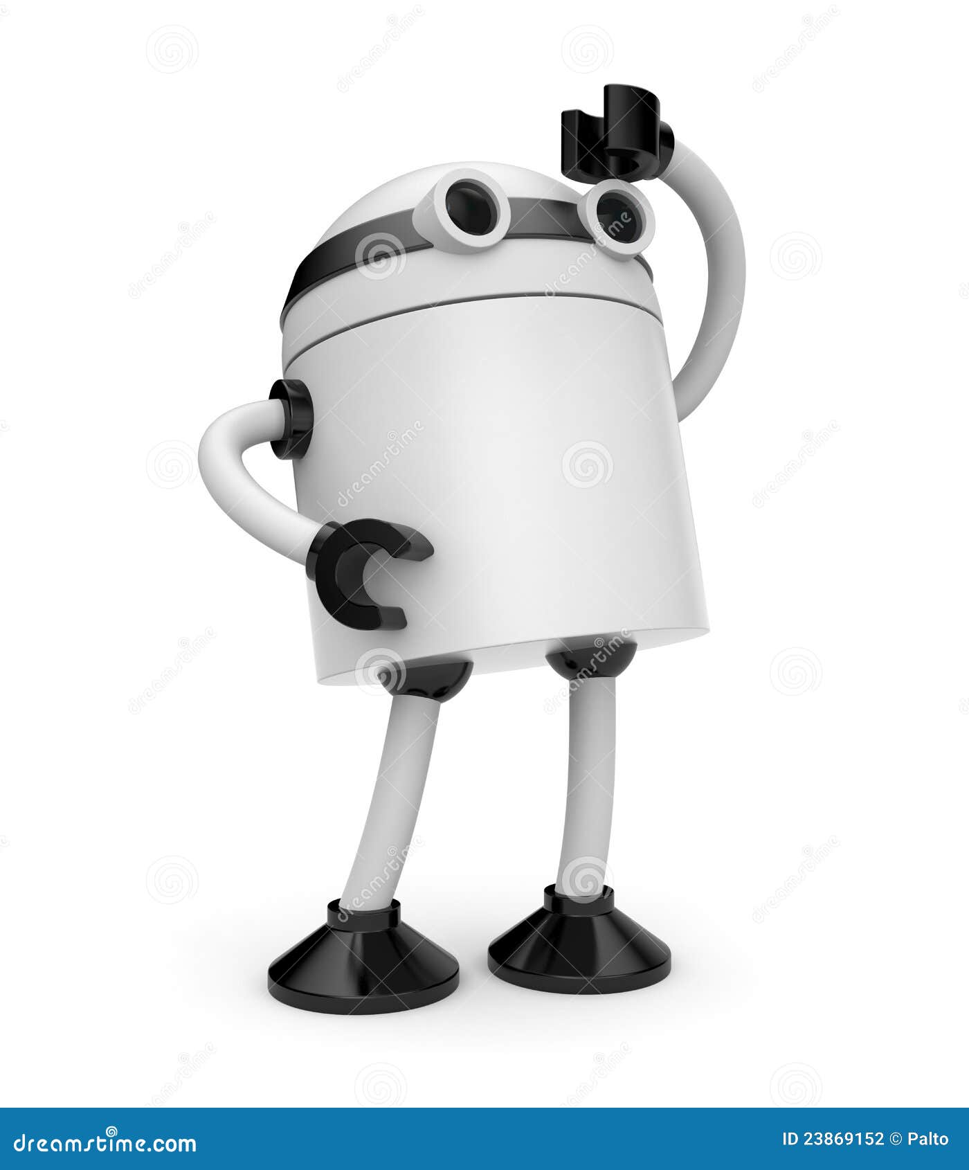 Le Robot Regarde Vers L'avant Illustration Stock - Illustration of ...