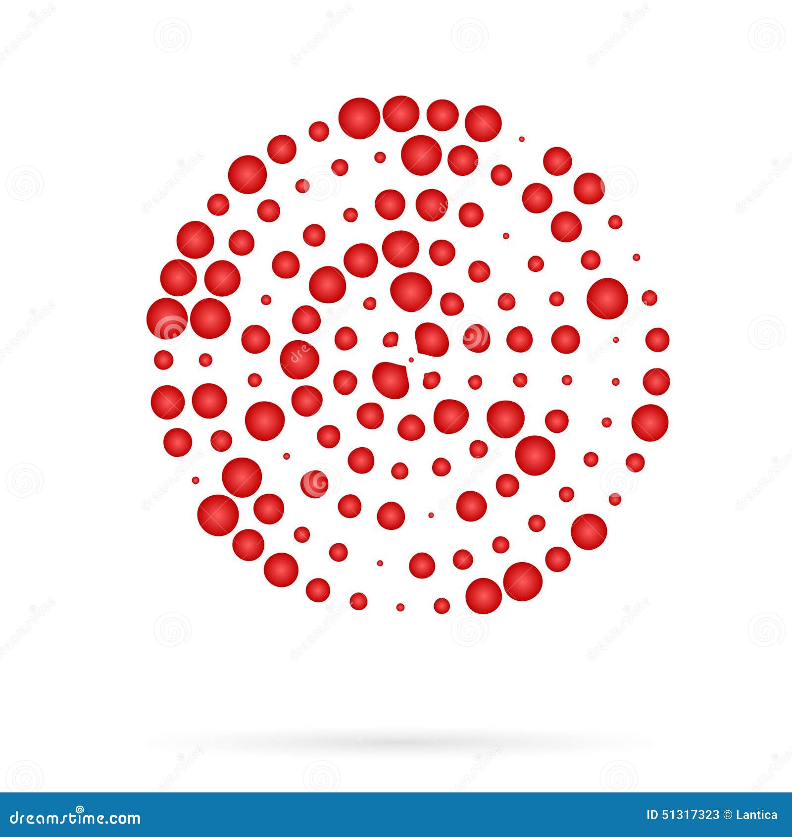 Le Rouge Entoure Le Signe De Logo Illustration de Vecteur ...