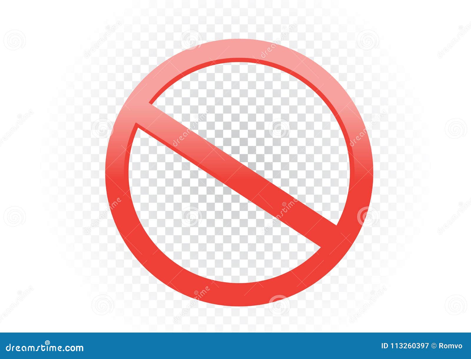 Le Rouge Interdisent Le Symbole De Signe D'interdiction Transparent ...
