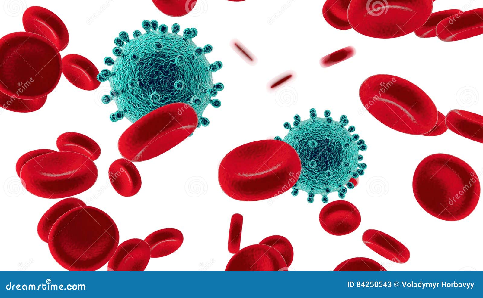 Le Sang 3D De Virus Rendent Illustration Stock - Illustration du ...