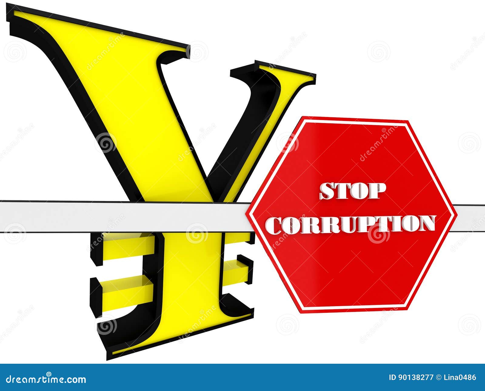 Le Signe 3D De Arrêtent La Corruption Illustration Stock - Illustration ...