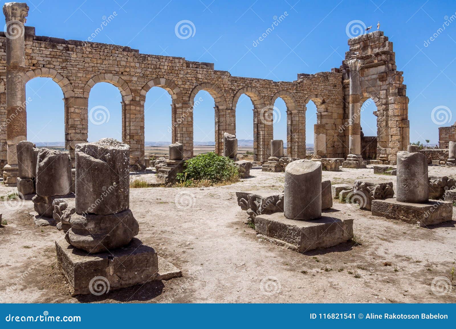 Le Site De Volubilis Au Maroc Image stock - Image du marocain, monument ...