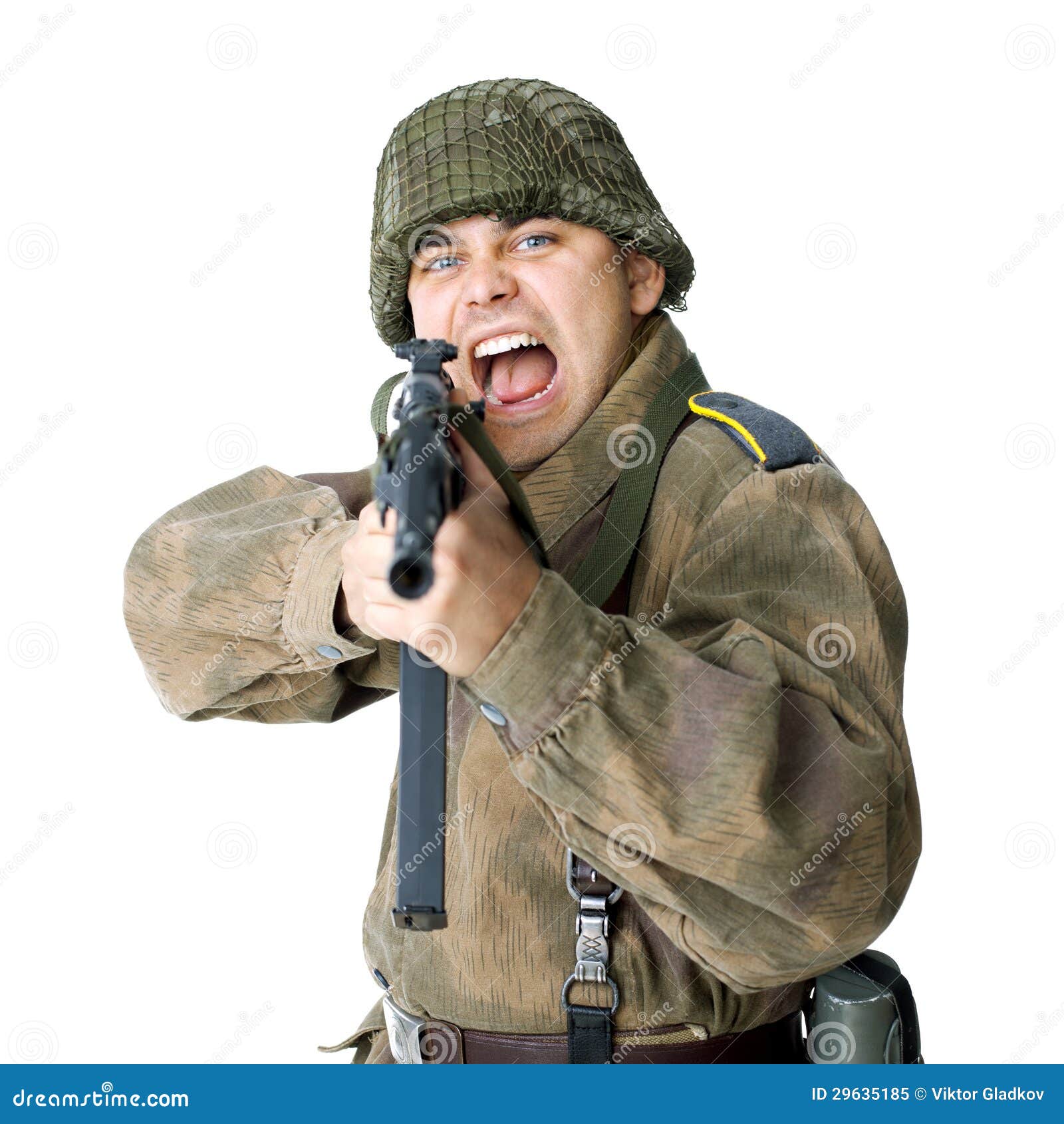 Le Soldat Tire La Mitraillette Image stock - Image du battlefield ...