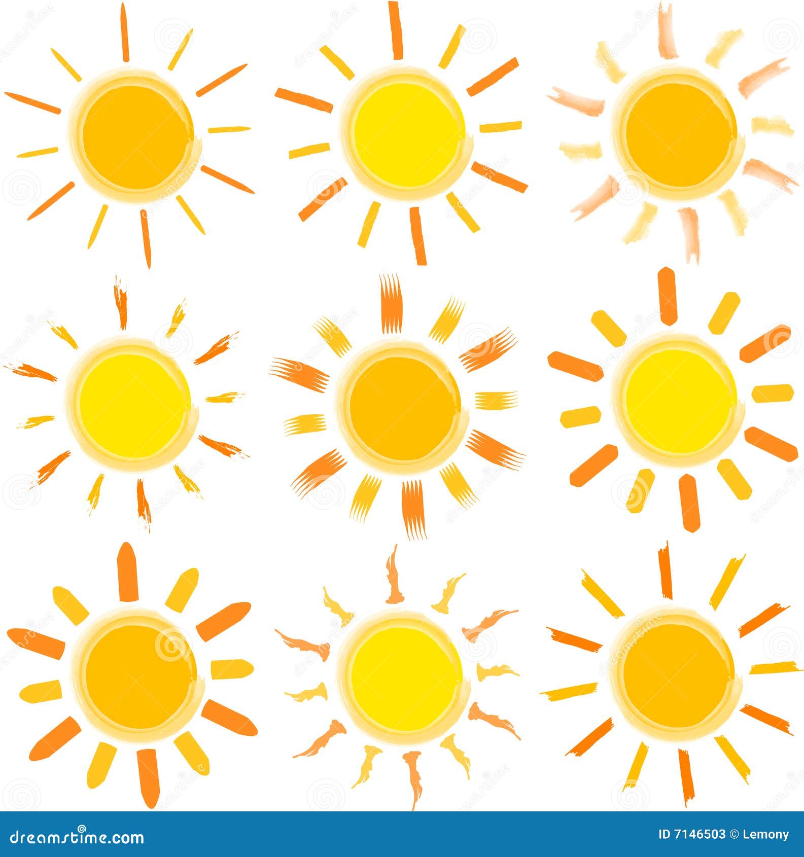 Le soleil illustration de vecteur. Illustration du vecteur - 7146503