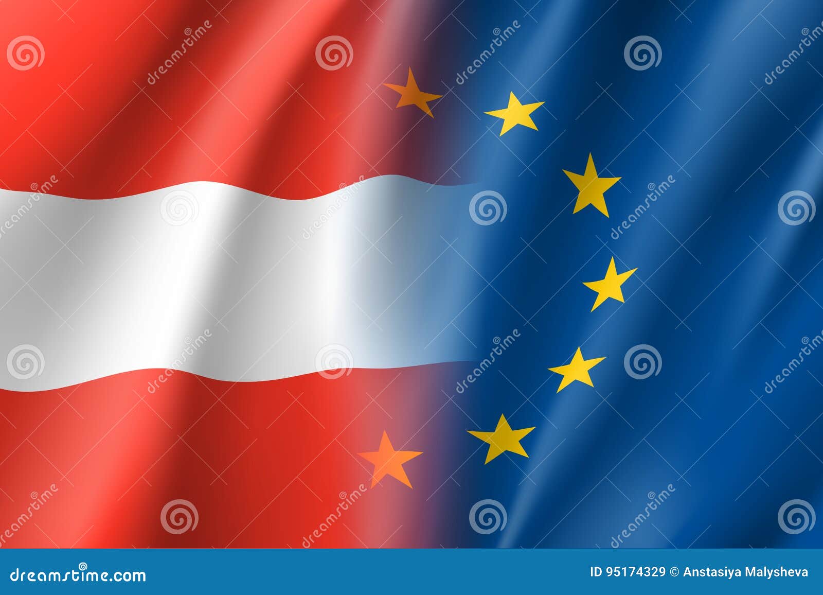 Le Symbole Autriche Est Membre D'UE Illustration de Vecteur ...