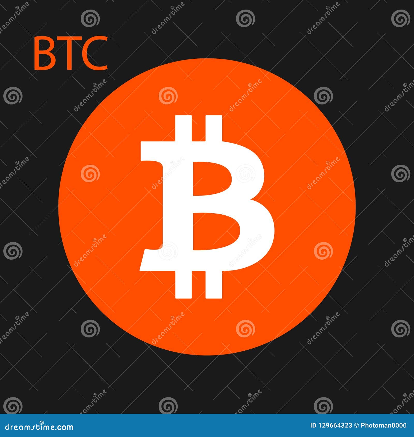 Le symbole du bitcoin illustration de vecteur. Illustration du élément ...