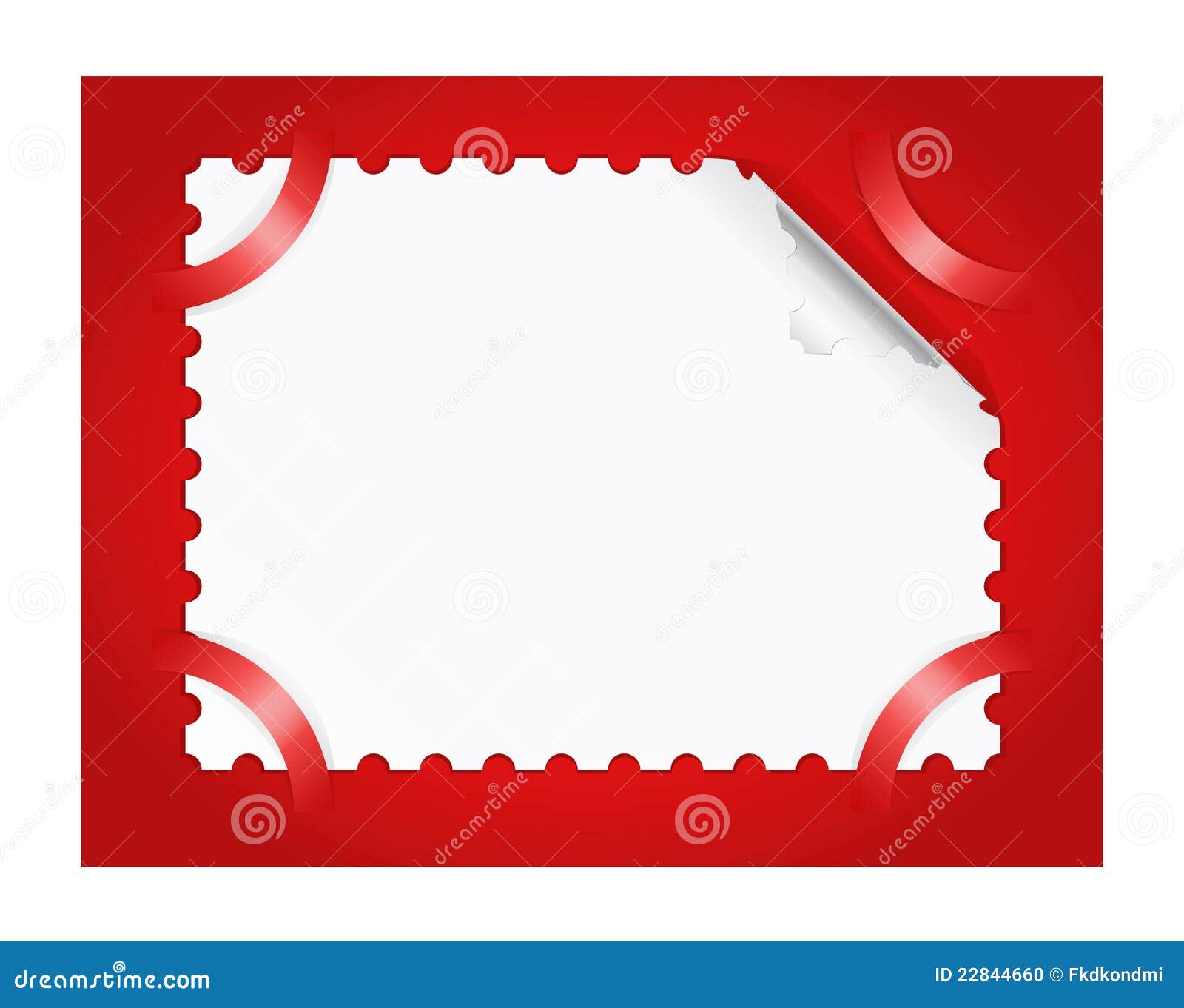 Le Timbre-poste Est Sur Un Fond Rouge. Illustration de Vecteur ...