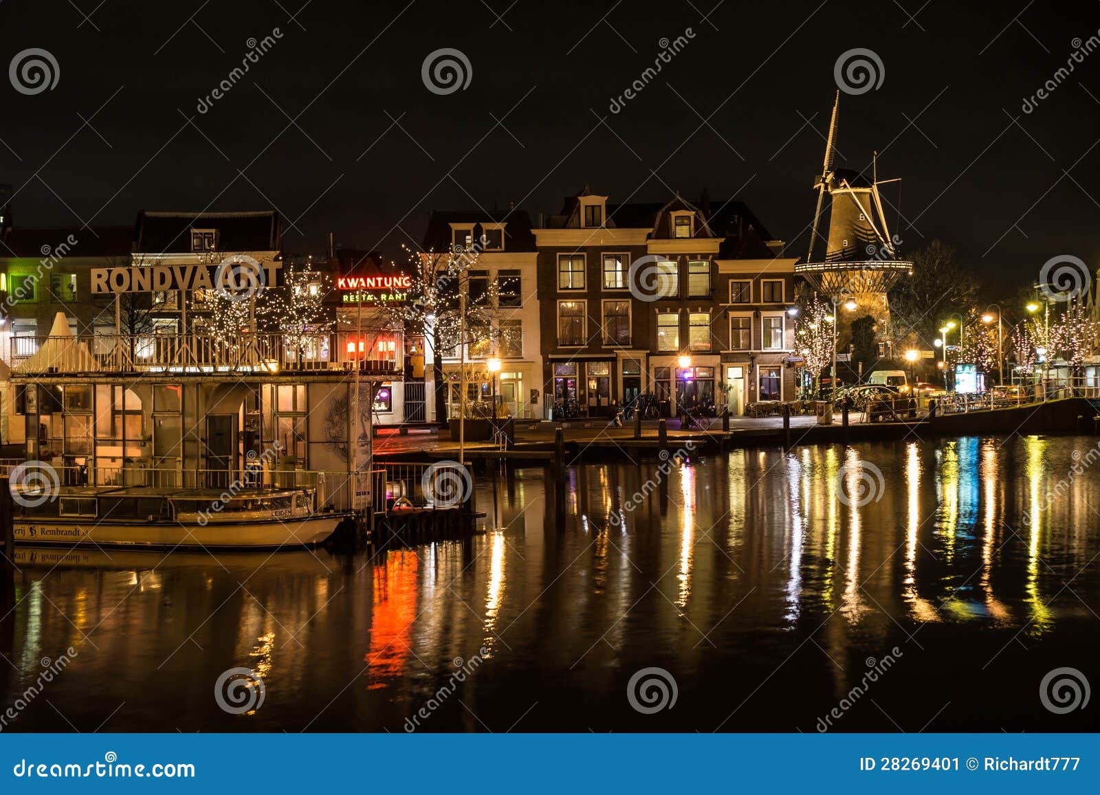 Le Vieux Centre De La Ville De Leyde Photo éditorial - Image du leyde ...