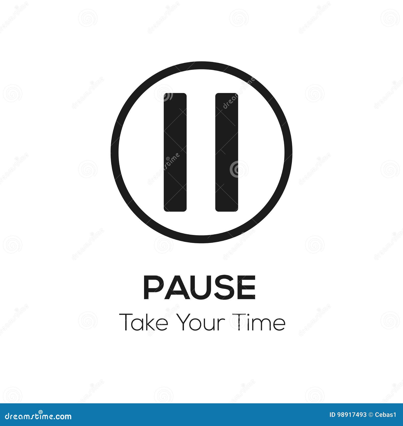 Le Visuel De Pause, Prennent Votre Concept De Temps Illustration Stock ...