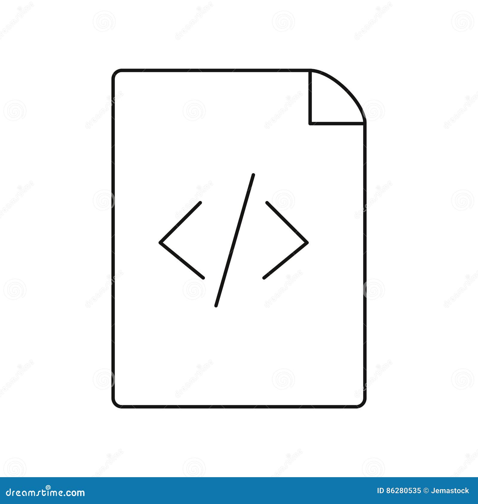 Le Web De Codage De HTML De Page Amincissent La Ligne Illustration de ...