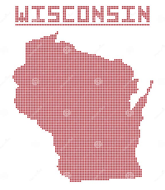 Le Wisconsin Dot Map illustration stock. Illustration du point - 85438633