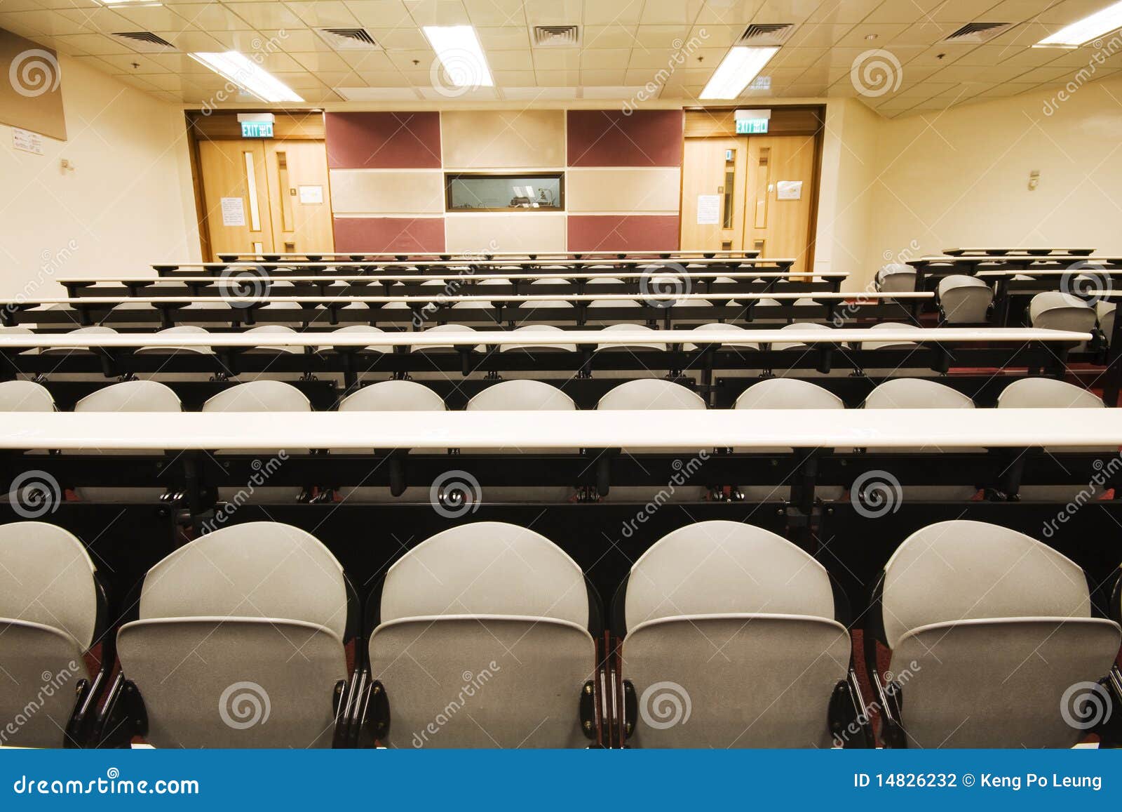 Leacture Room with Many Chairs Stock Photo - Image of room, classroom ...