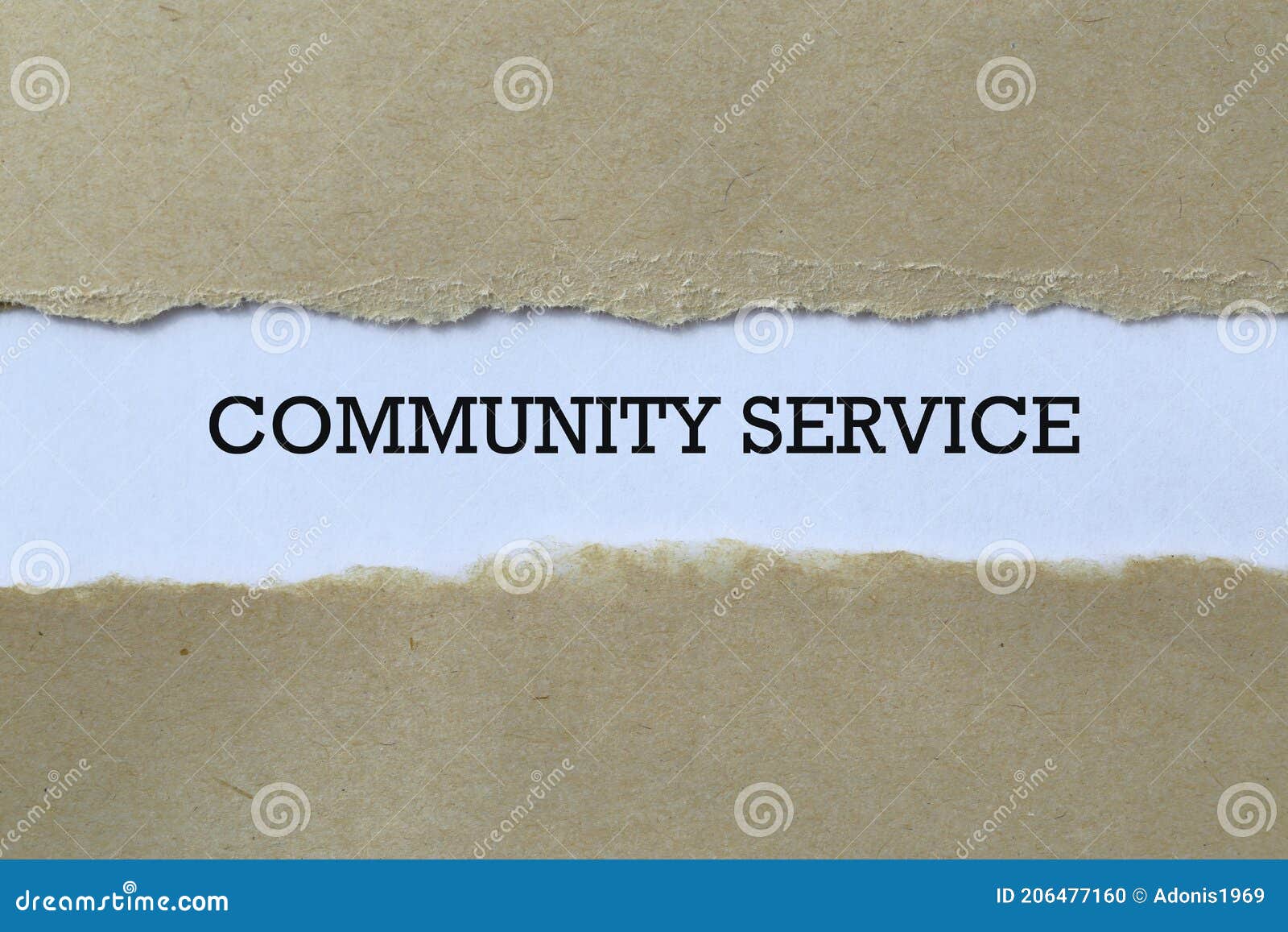 Community service on paper stock photo. Image of organisation - 206477160