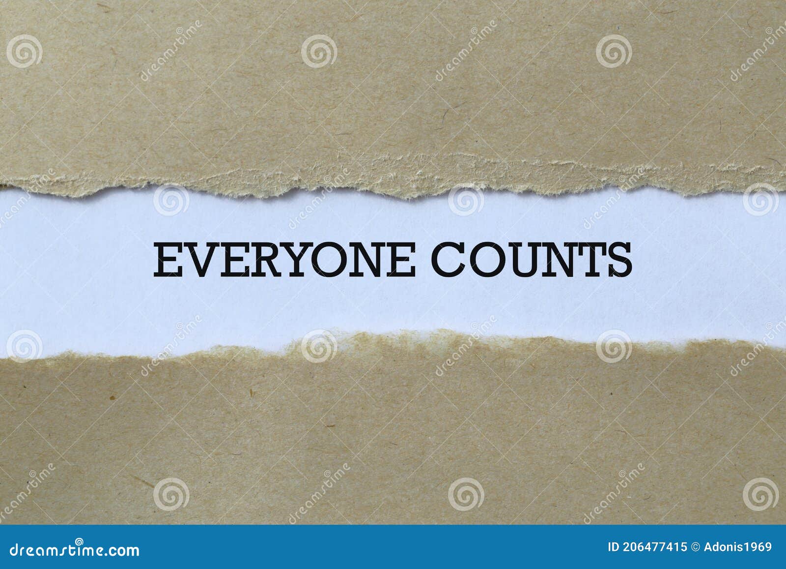 Everyone counts on paper stock image. Image of everyone - 206477415