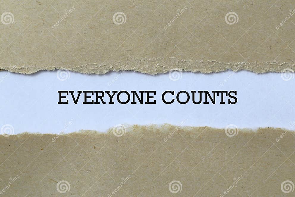 Everyone counts on paper stock image. Image of everyone - 206477415