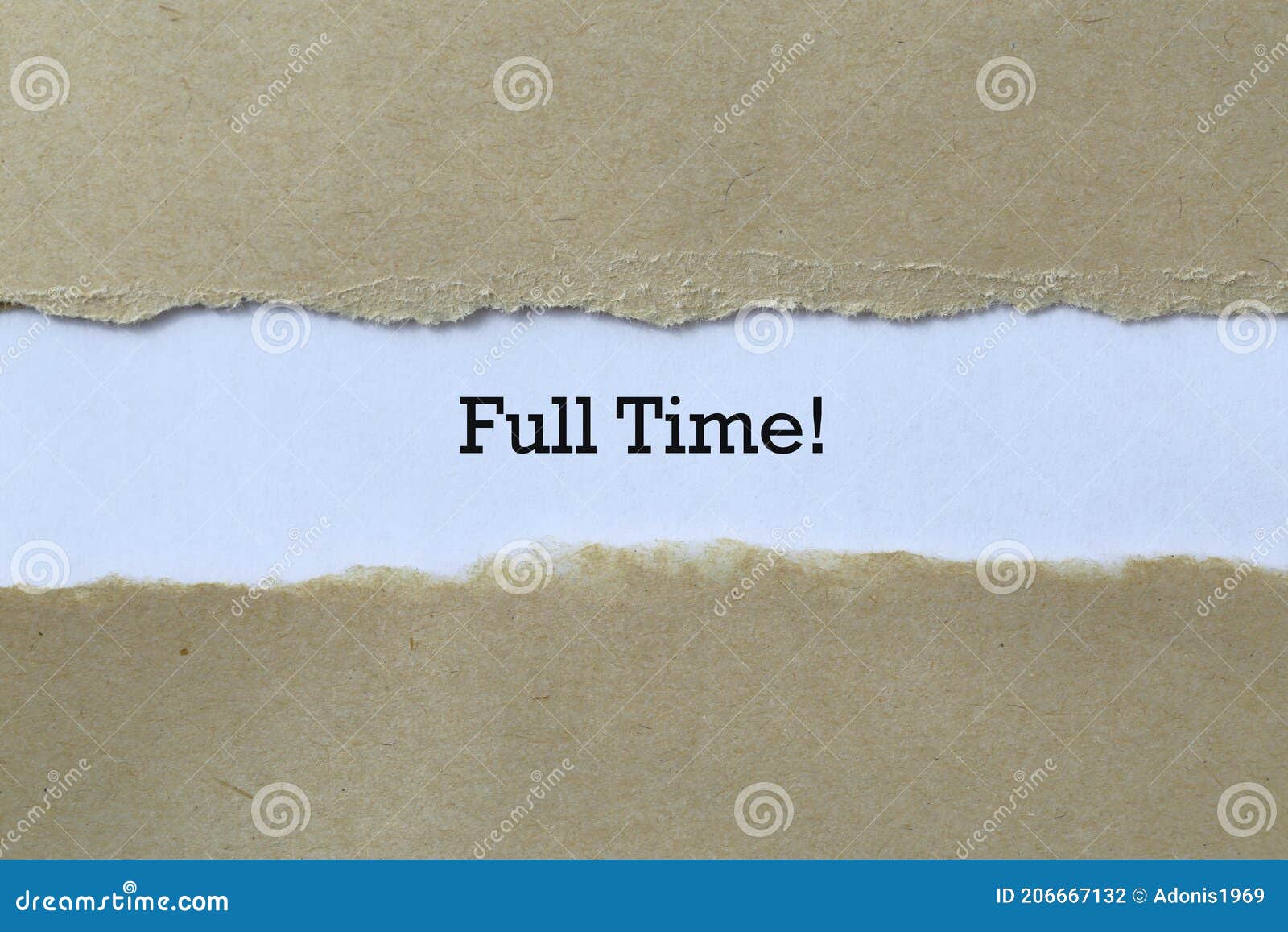 Full time on paper stock photo. Image of label, hours - 206667132