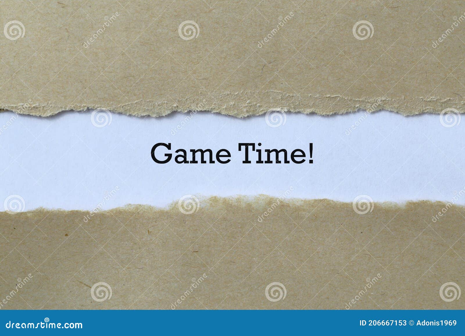 Game time on paper stock illustration. Illustration of clock - 206667153