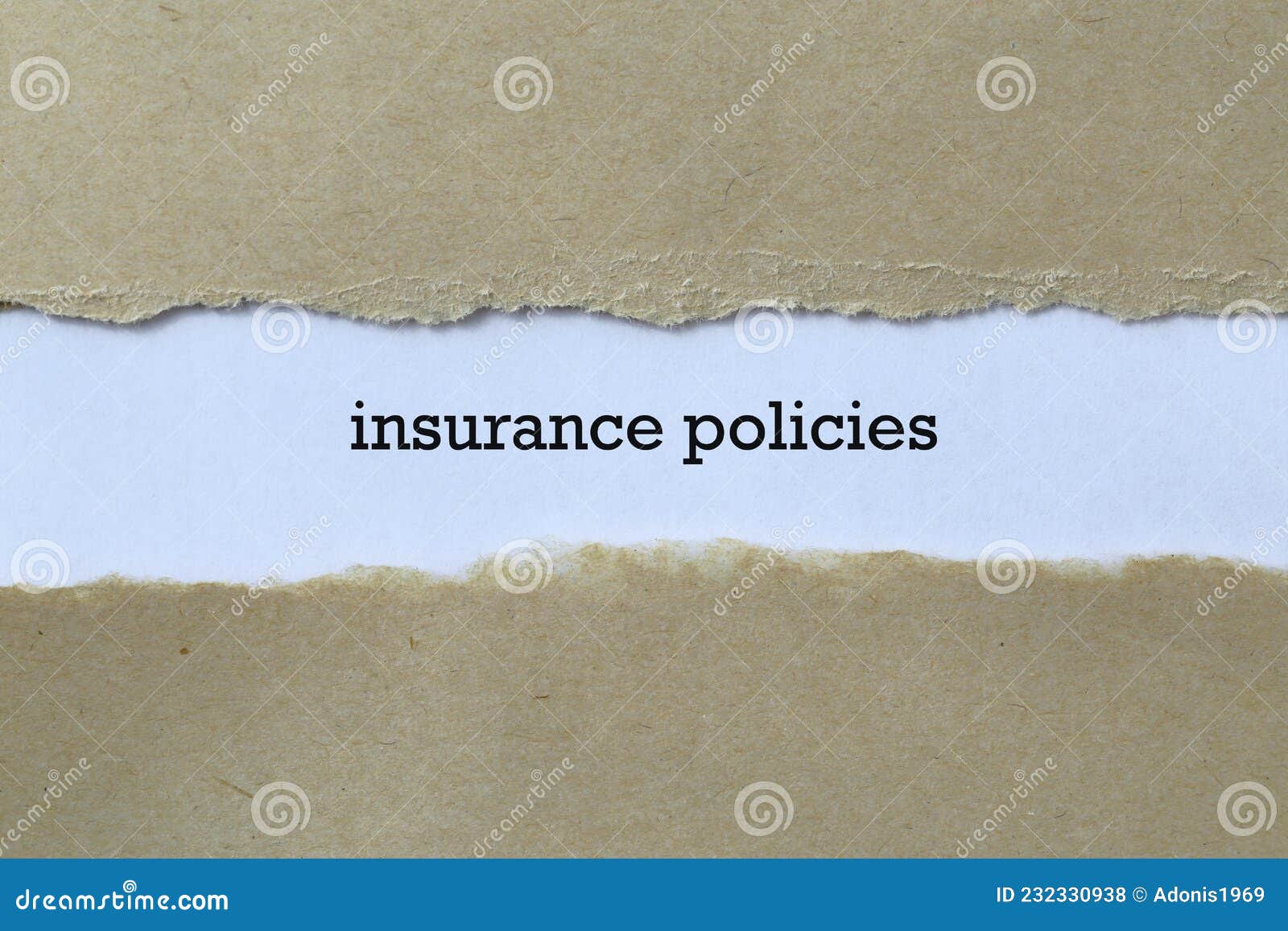 Insurance Policies on White Paper Stock Photo - Image of life ...