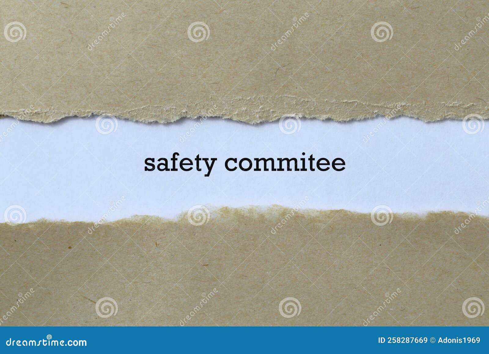 Safety Commitee on White Paper Stock Image - Image of establishment ...