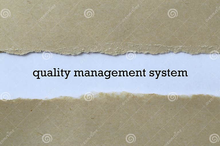 Quality Management System on White Paper Stock Image - Image of ...
