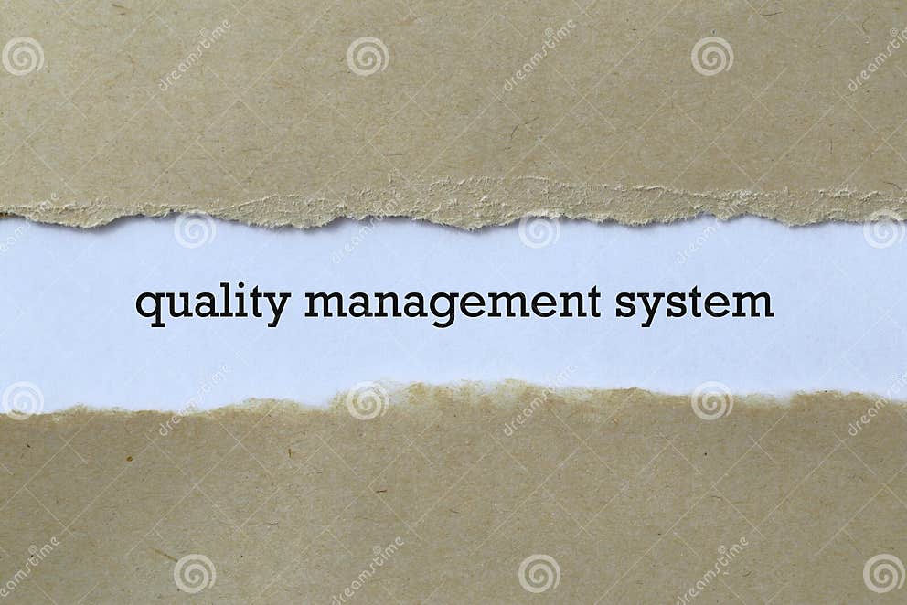 Quality Management System on White Paper Stock Image - Image of ...