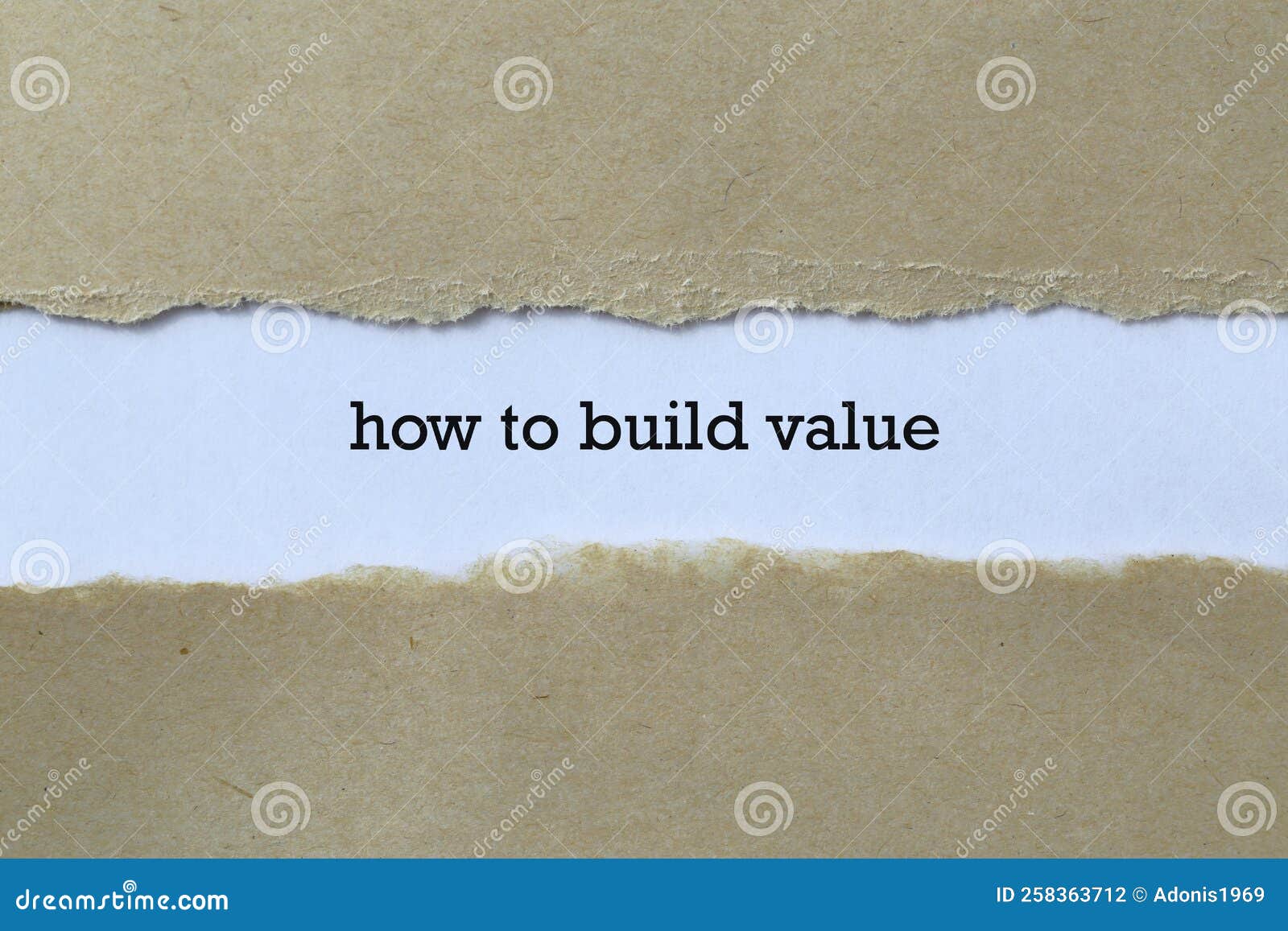 How To Build Value on White Paper Stock Illustration - Illustration of ...