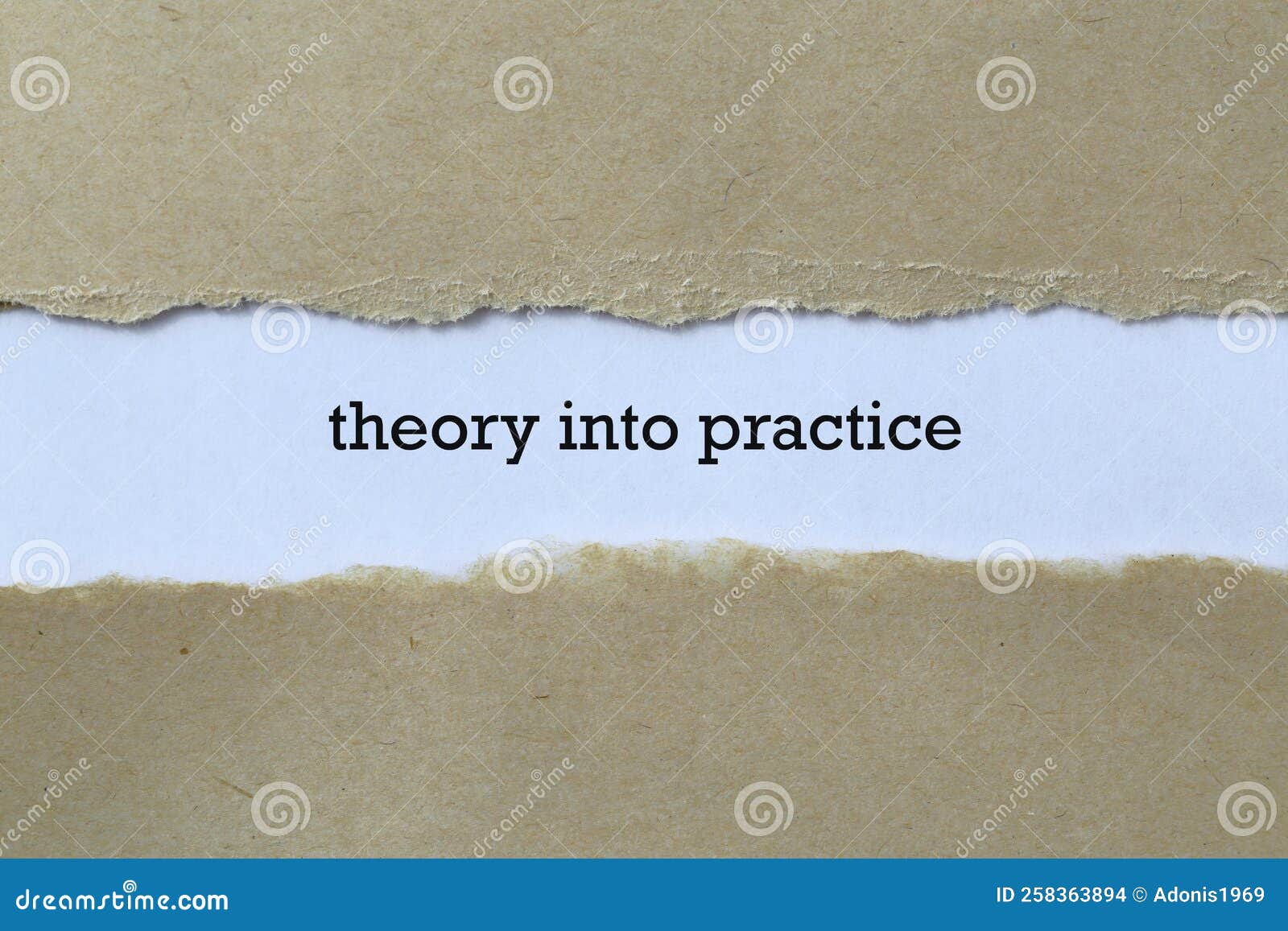 Theory into Practice on White Paper Stock Photo - Image of learn ...
