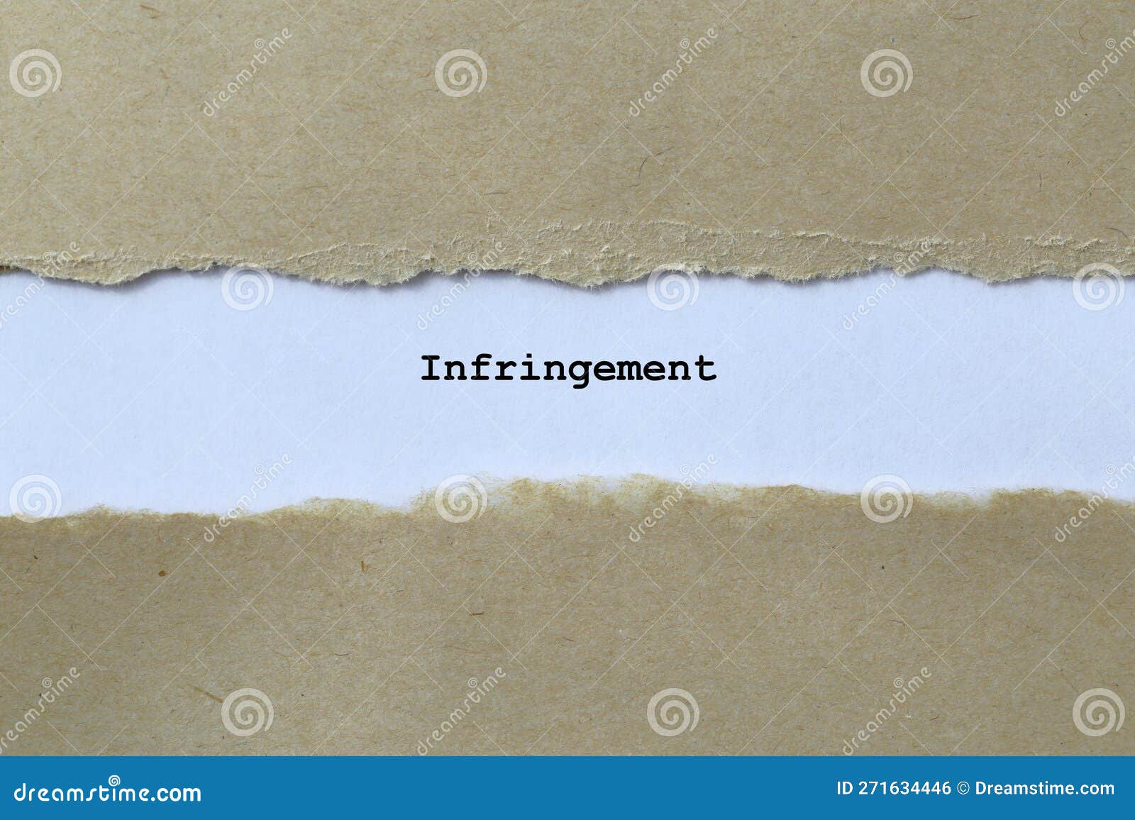 Infringement word on paper stock photo. Image of text - 271634446