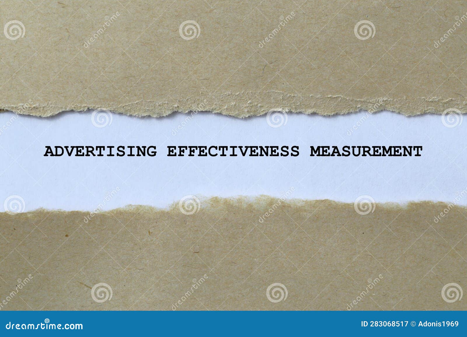 Advertising Effectiveness Measurement on White Paper Stock Image ...