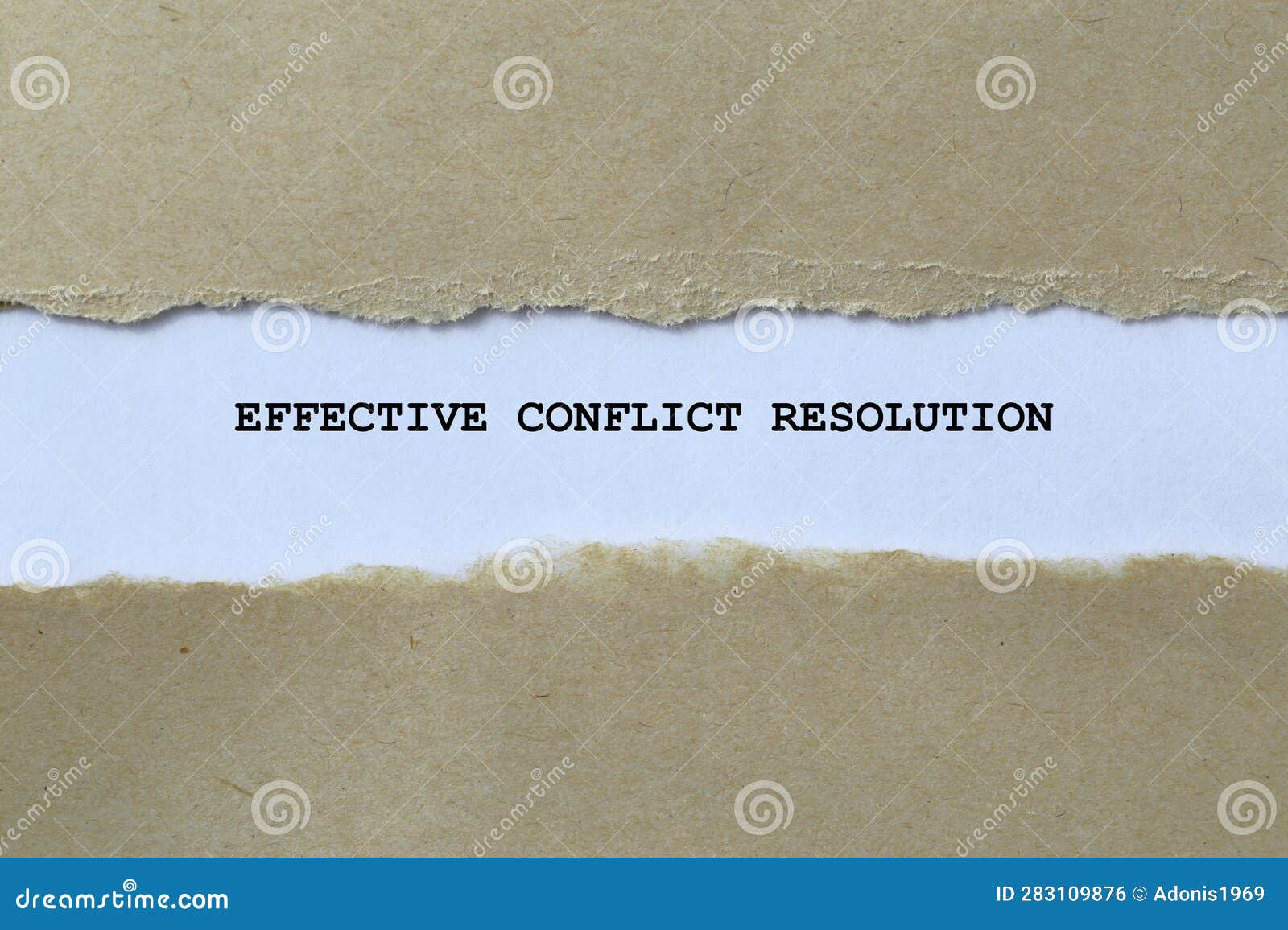 Effective Conflict Resolution on White Paper Stock Photo - Image of ...