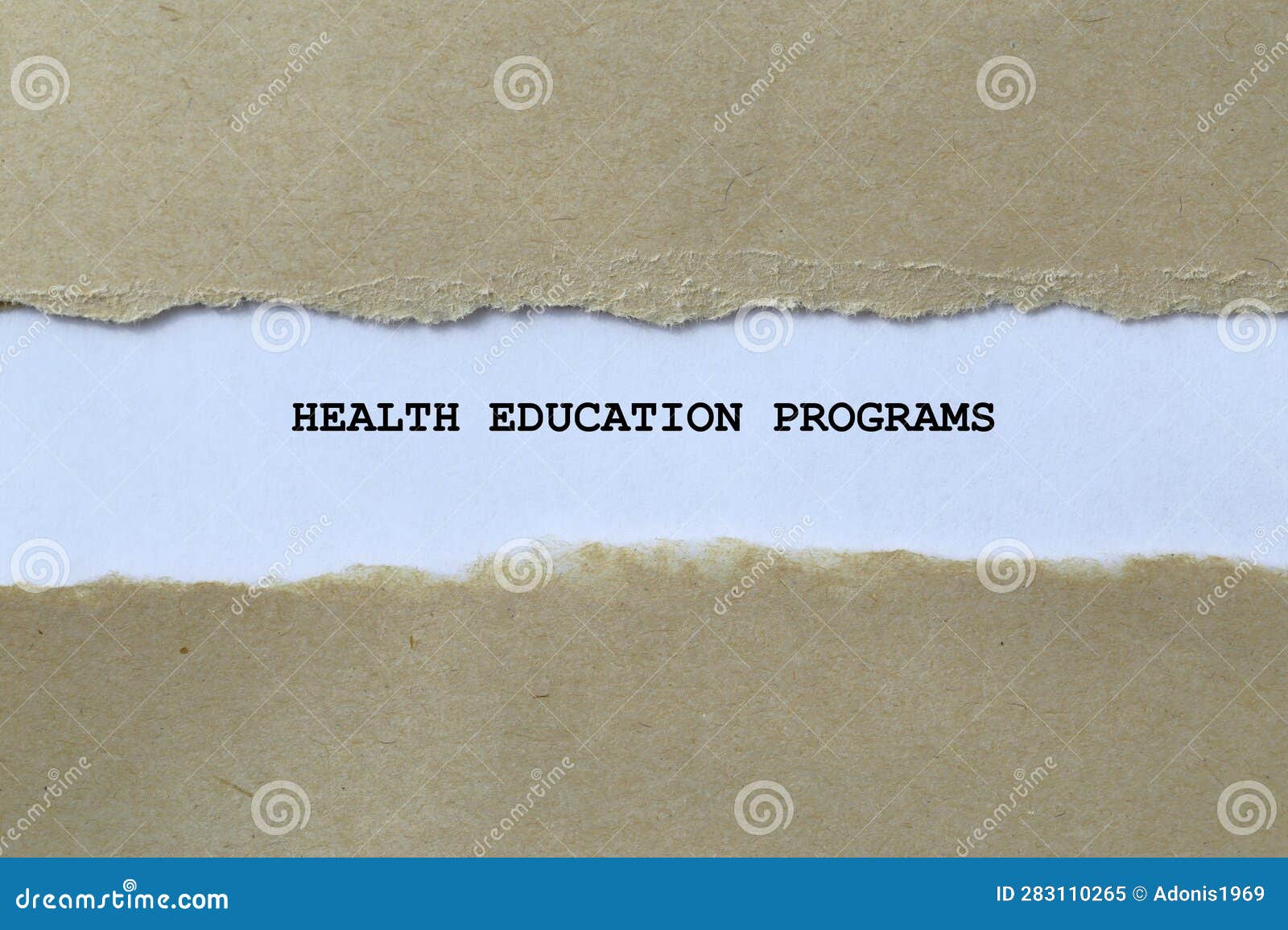 Health Education Programs on White Paper Stock Image - Image of classes ...