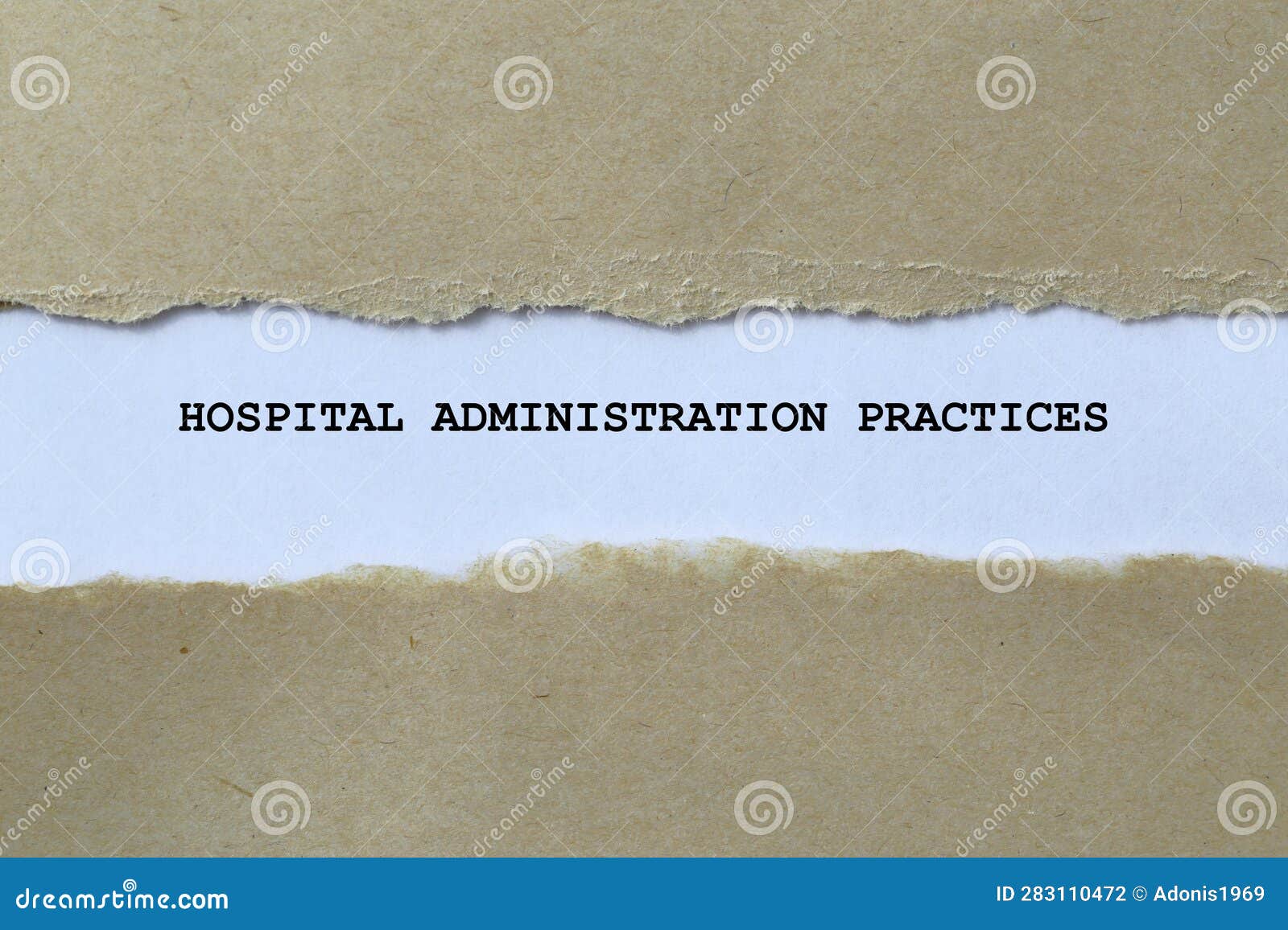 Hospital Administration Practices on White Paper Stock Photo - Image of ...