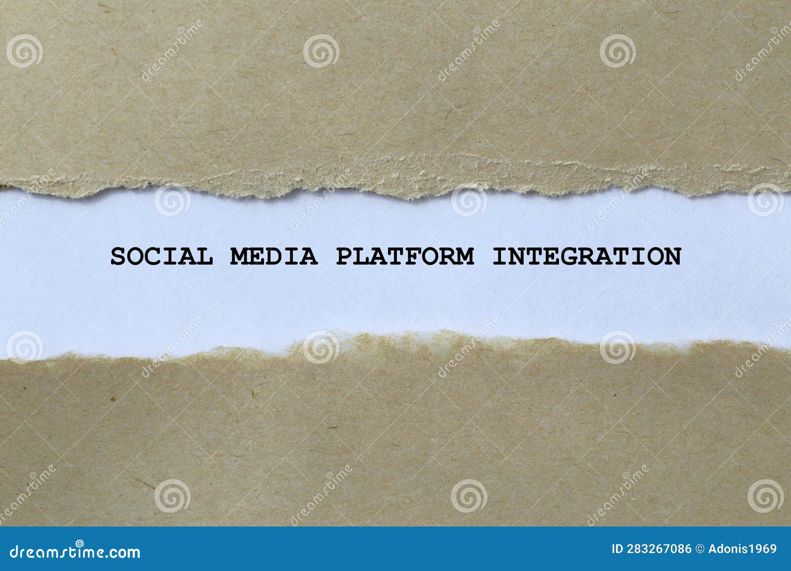 Social Media Platform Integration on White Paper Stock Photo - Image of ...