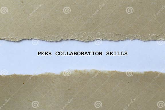 Peer Collaboration Skills on White Paper Stock Image - Image of white ...