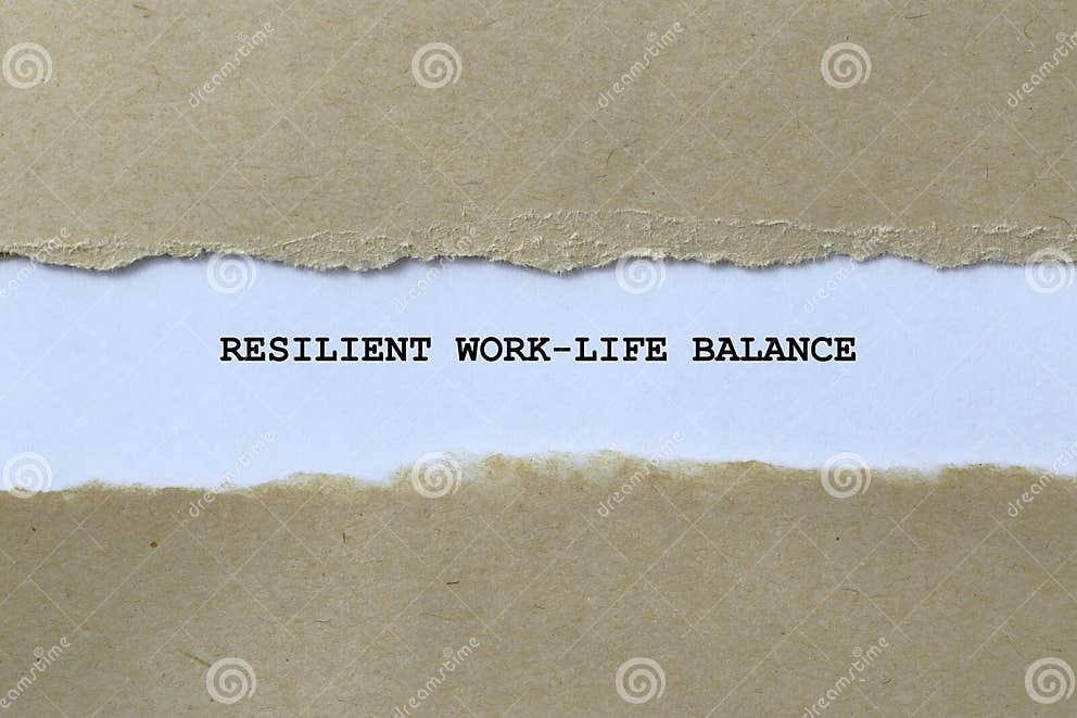 Resilient Work Life Balance on White Paper Stock Photo - Image of ...
