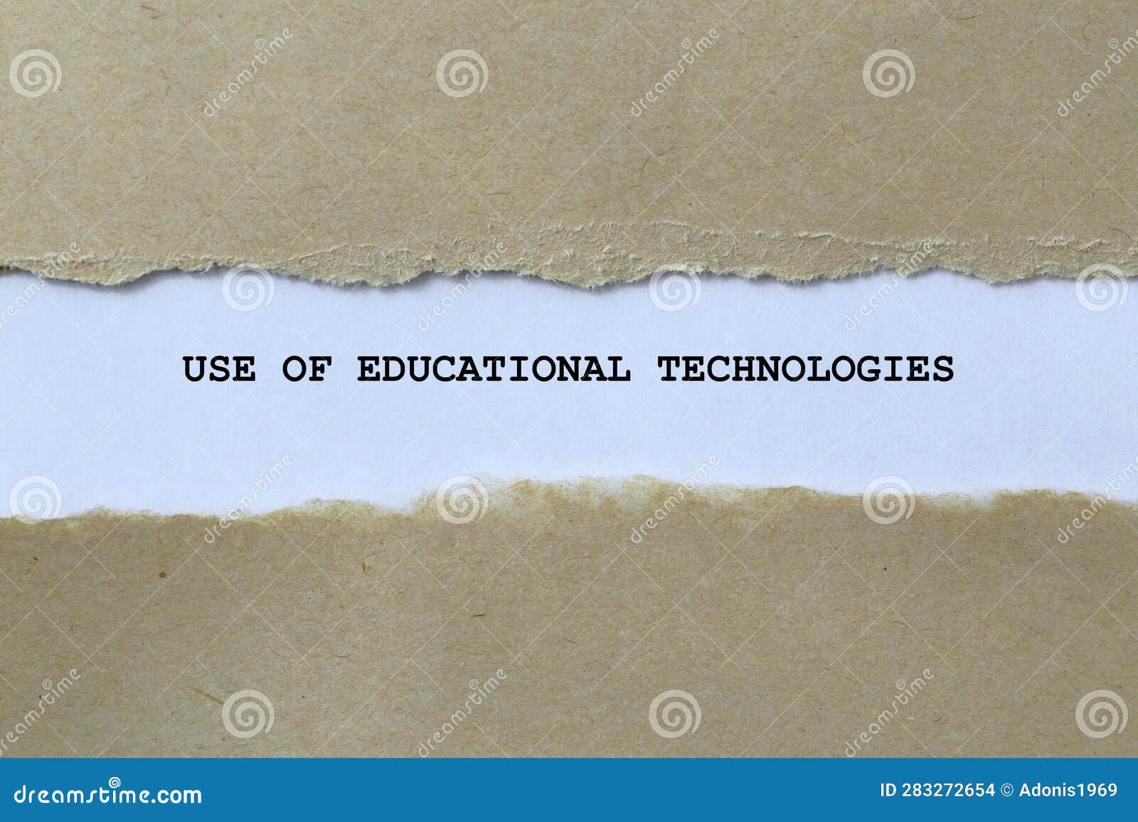 Use of Educational Technologies on White Paper Stock Photo - Image of ...