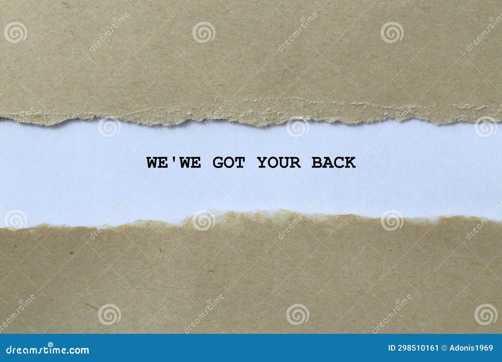 We we Got Your Back on White Paper Stock Illustration - Illustration of ...