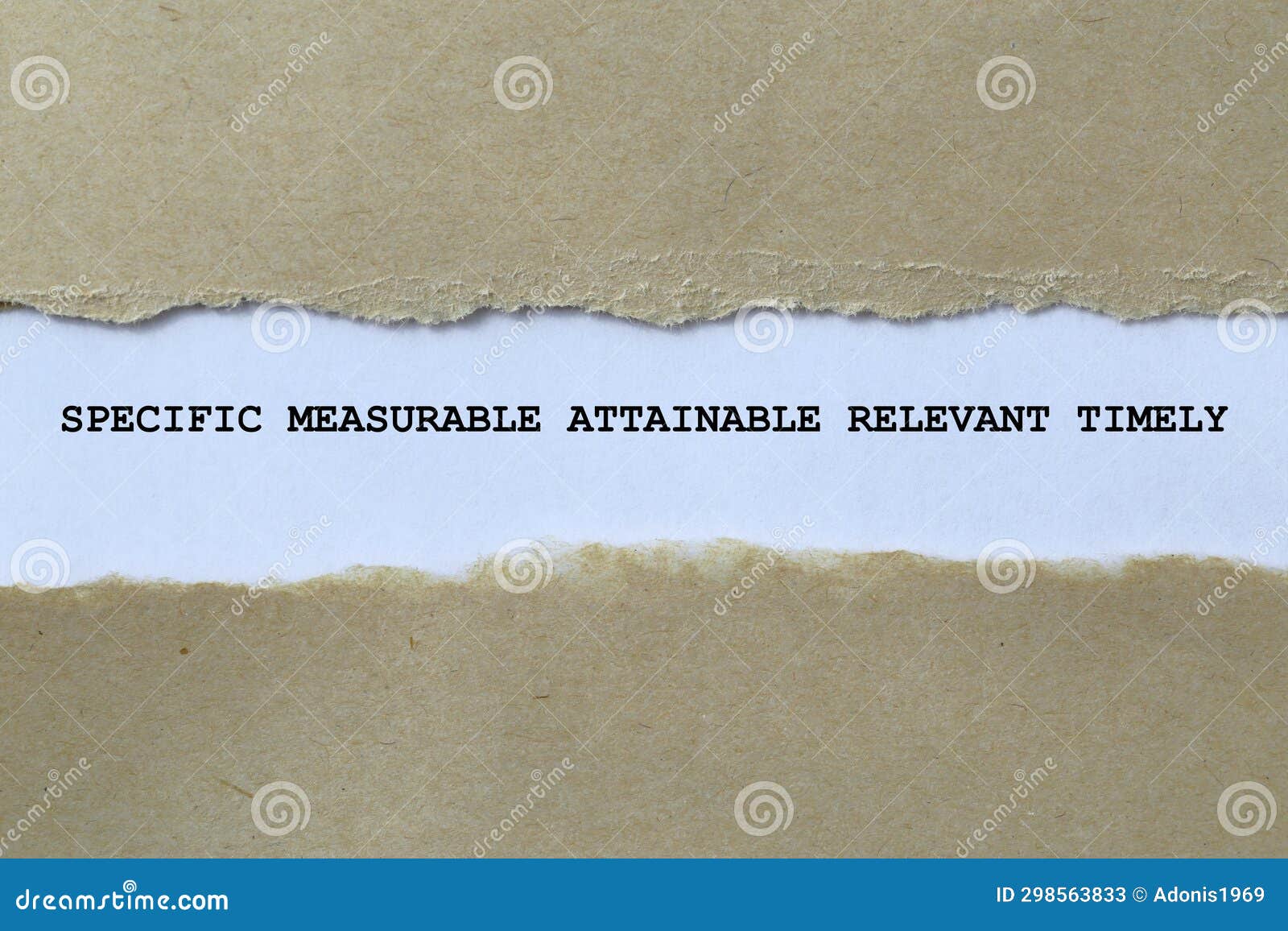 Specific Measurable Achievable Realistic Time Based On Blue Stock Photo ...
