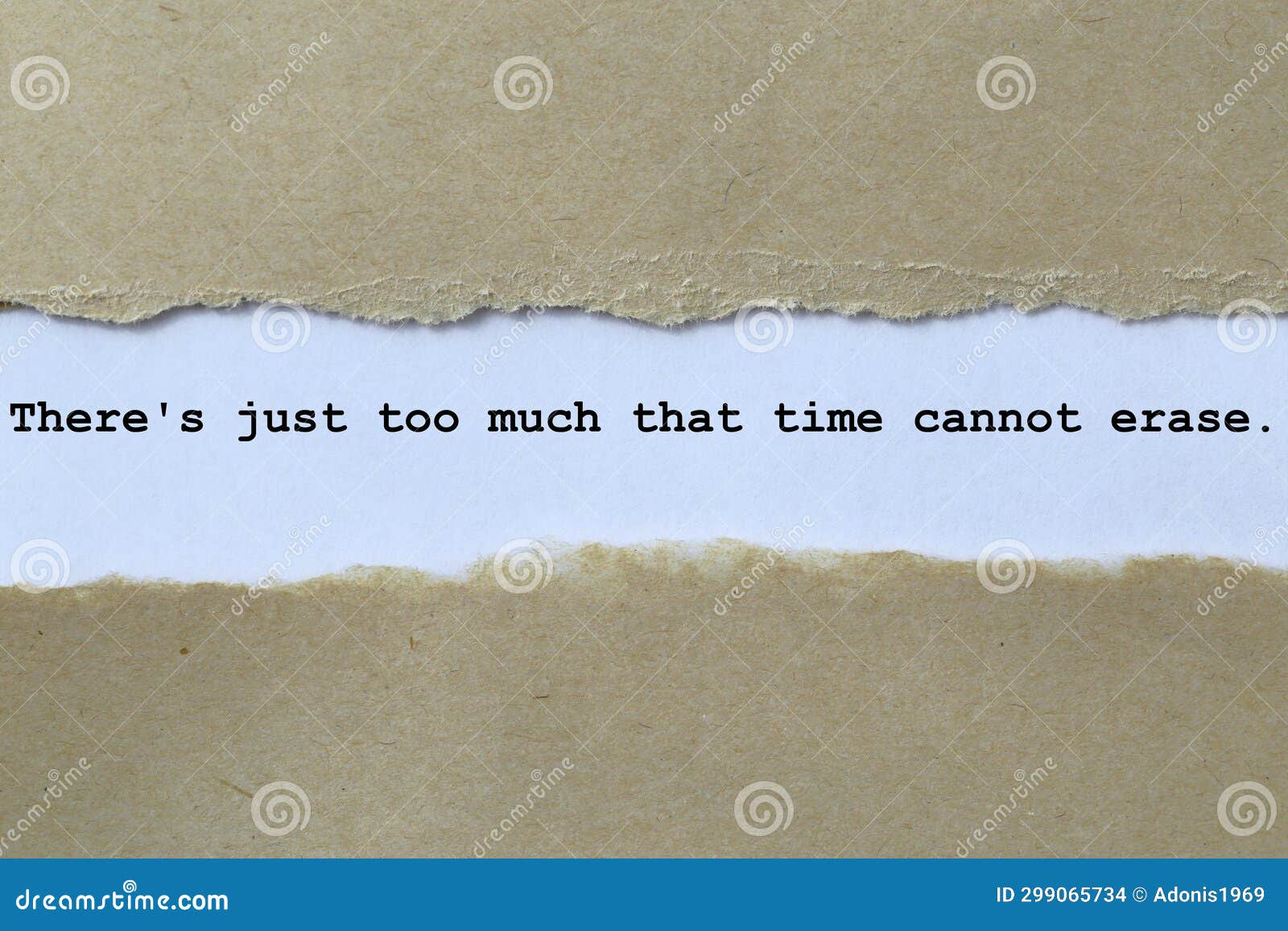 There S Just Too Much that Time Cannot Erase on White Paper Stock Photo ...