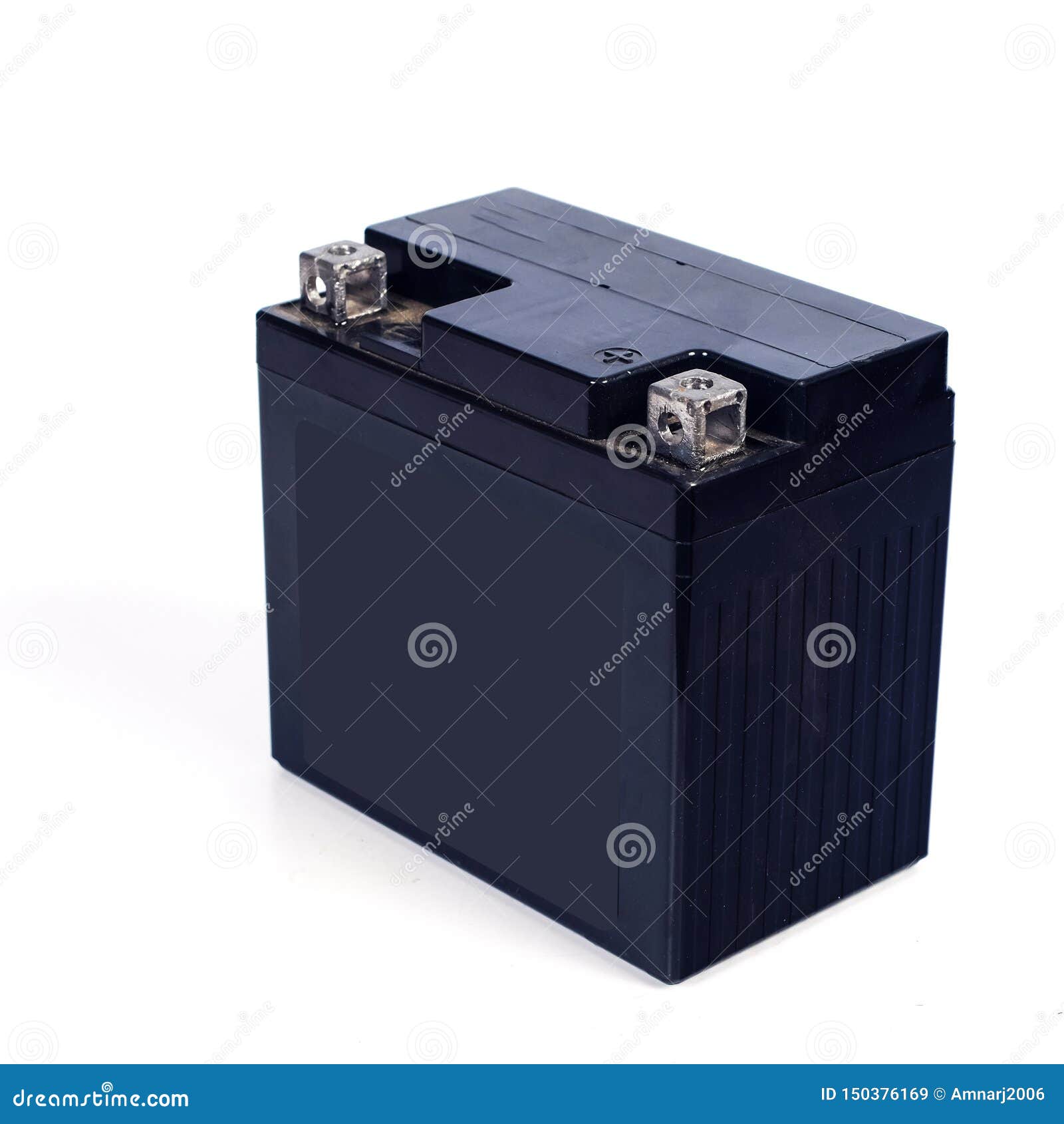 Lead Acid Battery for a Car on a White Stock Image - Image of service ...