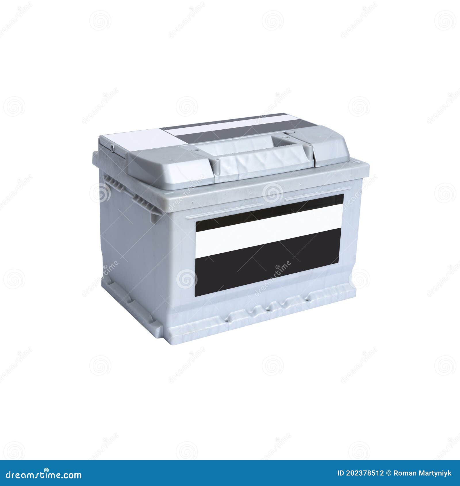 Lead-acid Battery on a White Background for a Car Stock Photo - Image ...