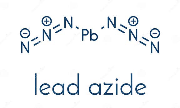 Lead Azide Detonator Explosive Molecule. Skeletal Formula. Stock Vector ...