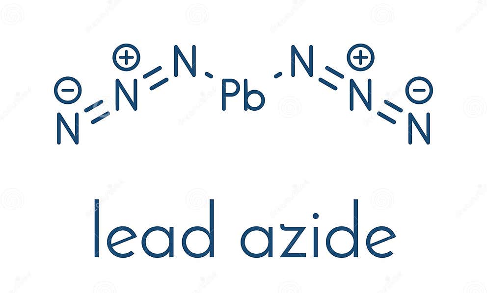 Lead Azide Detonator Explosive Molecule. Skeletal Formula. Stock Vector ...
