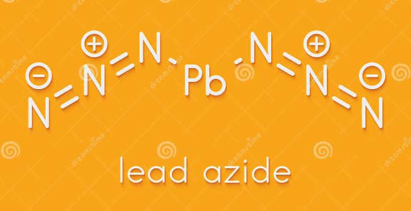 Lead Azide Detonator Explosive Molecule. Skeletal Formula. Stock ...